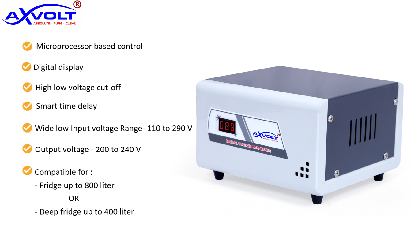 Voltage Stabilizer For Computer | AXVOLT Grid 600 VA Stabilizer Gujarat